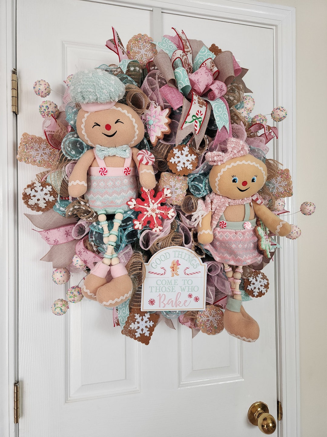 Gingerbread Wreath With Sweet Treats - Etsy