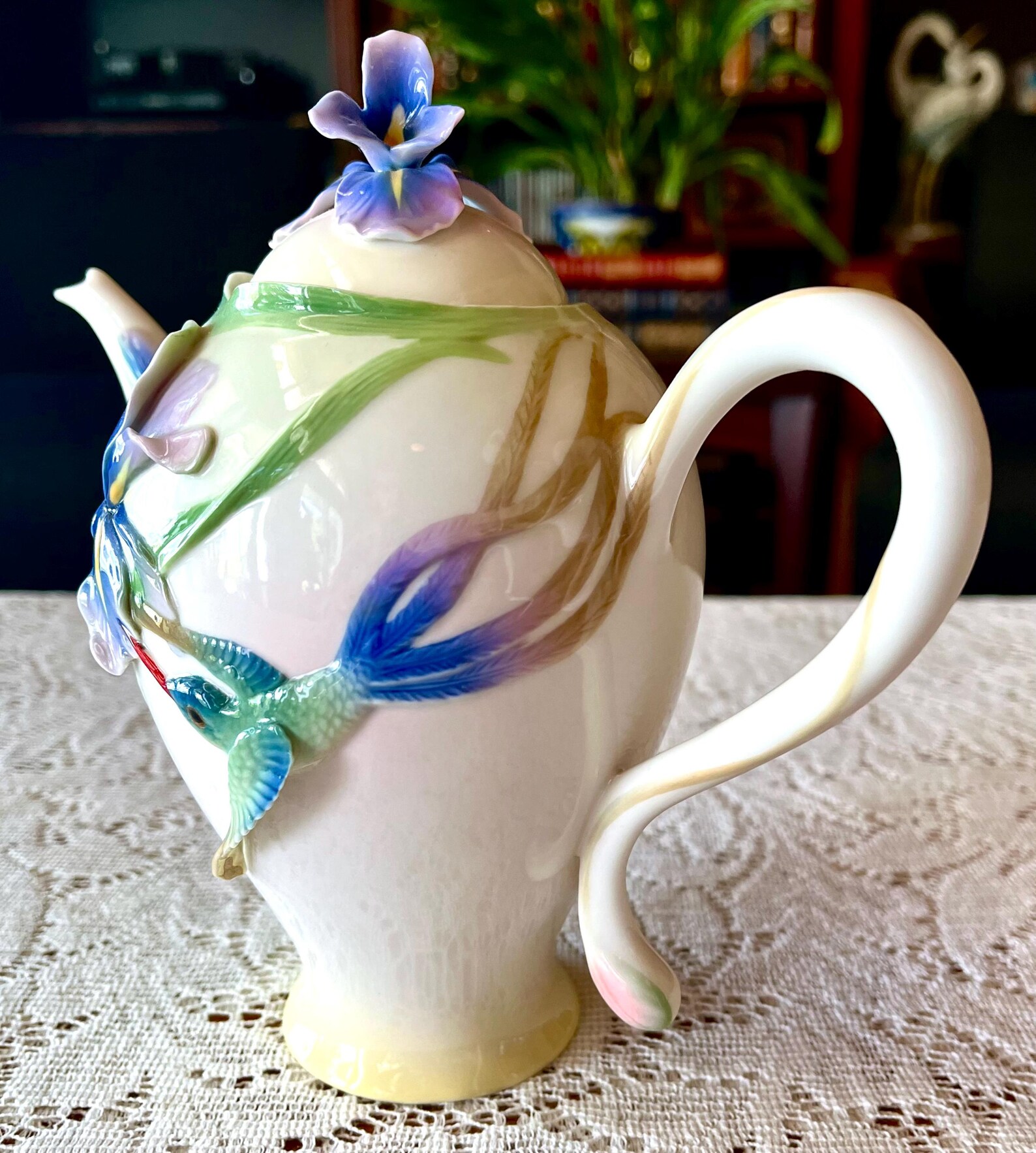 Vintage Franz Collection "long Tail Hummingbird" Collectible Porcelain ...
