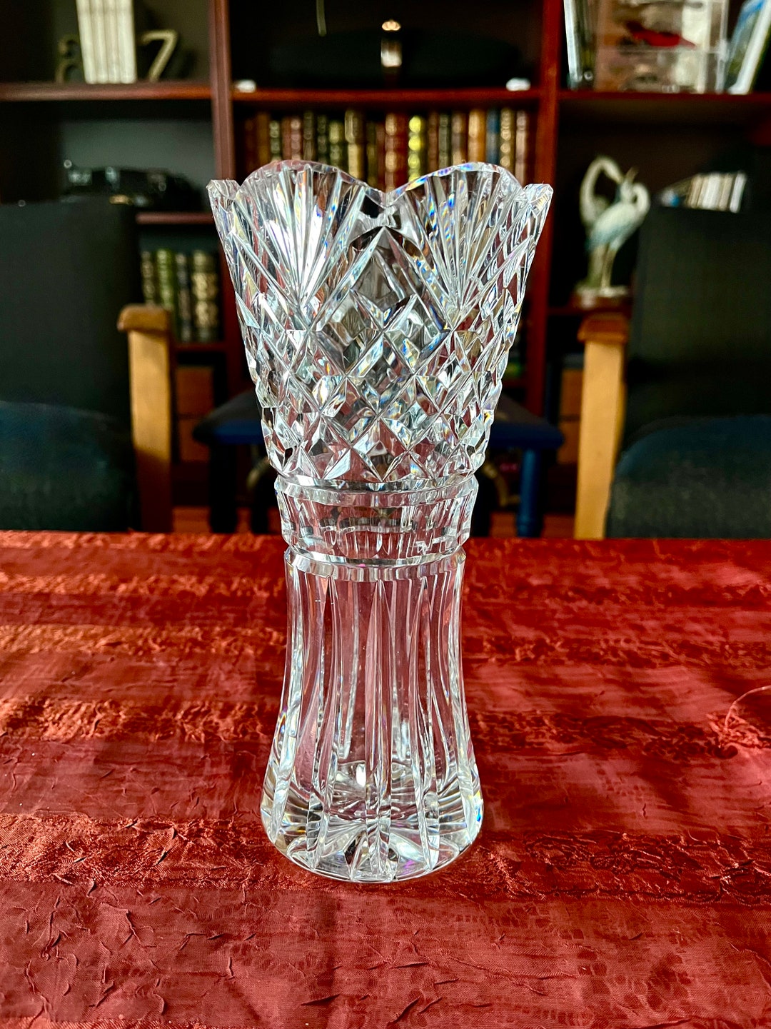 Vintage Full-lead Crystal Vase With Traditional Design - Etsy