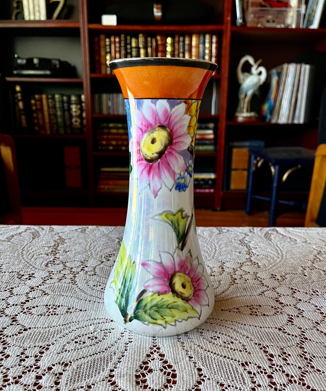 Antique Noritake Hand-painted Japanese Lusterware Vase (circa 1920s) - Etsy