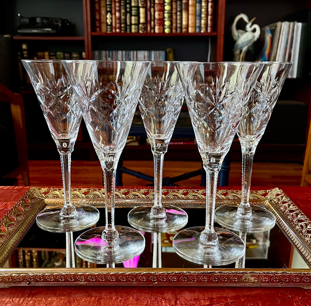 Set of 5 Vintage 1940s Wine Glasses stratford From Seneca Glass - Etsy