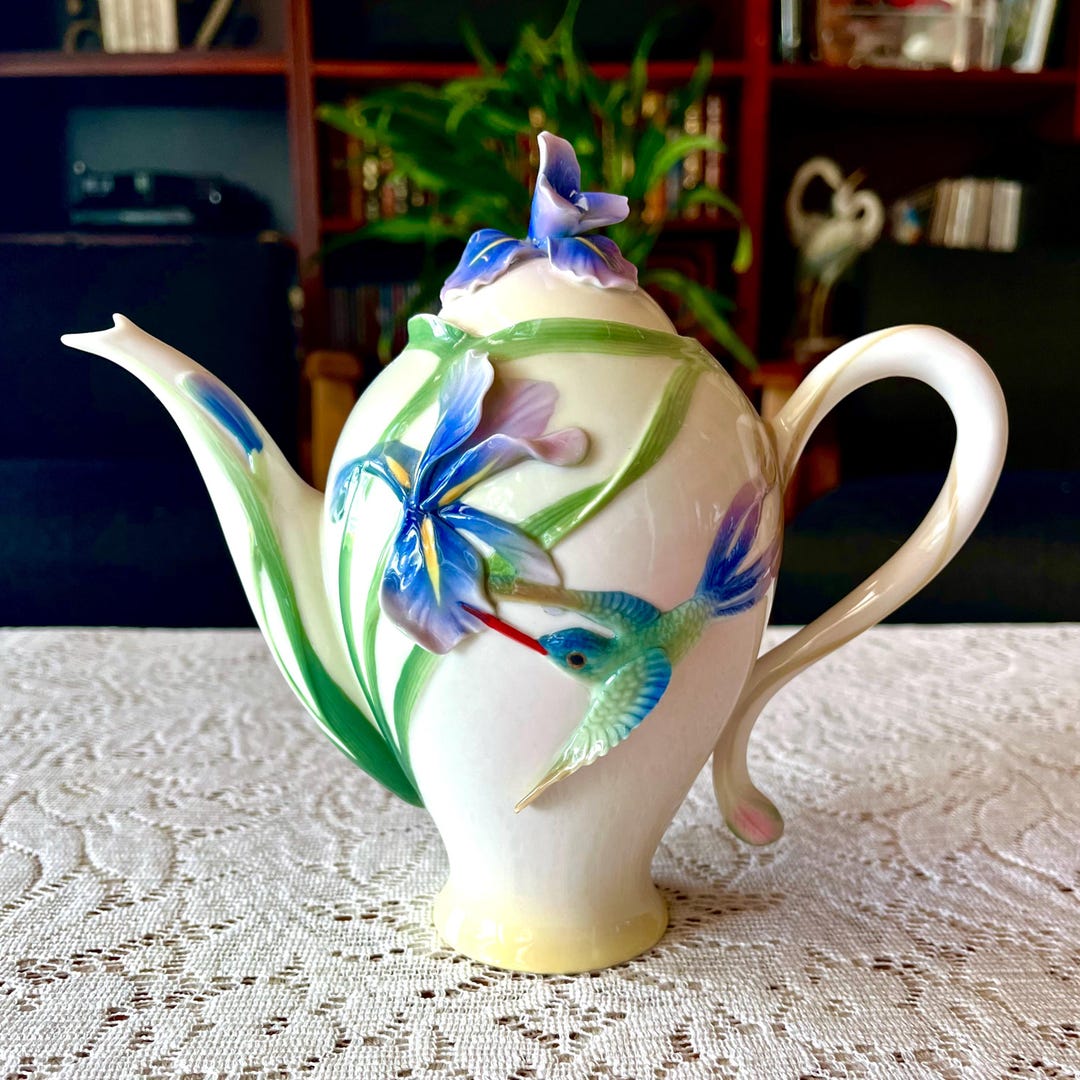 Vintage Franz Collection "long Tail Hummingbird" Collectible Porcelain ...
