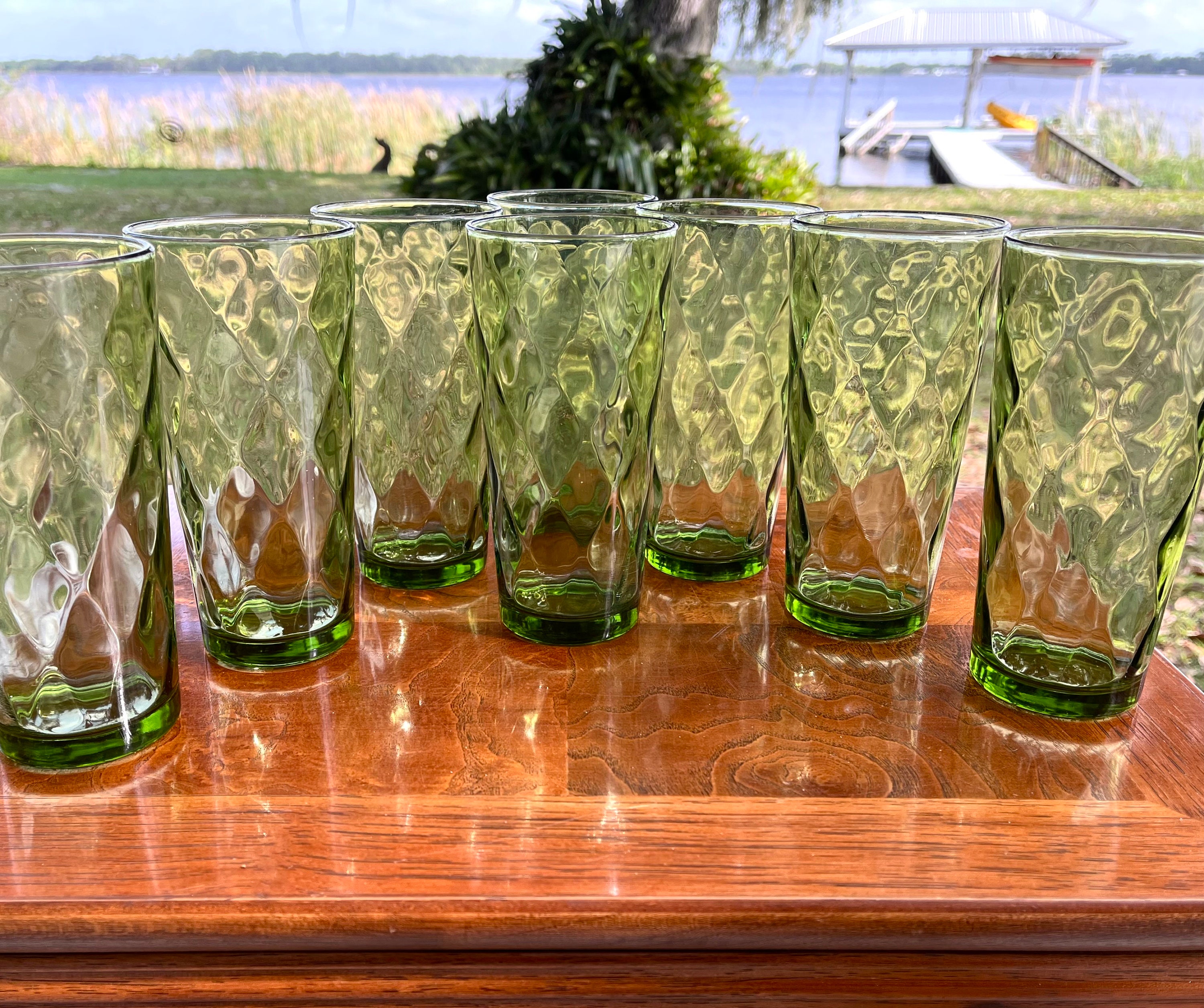 Drinkware Drink & Barware Anchor Hocking Gemstone Diamond Pattern Iced ...
