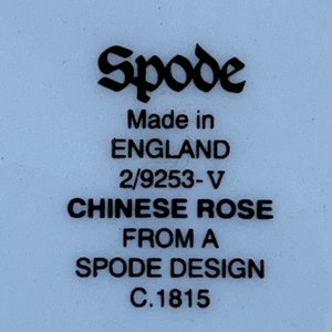 RARE Spode "chinese Rose" English Dinnerware -sold by the Individual ...
