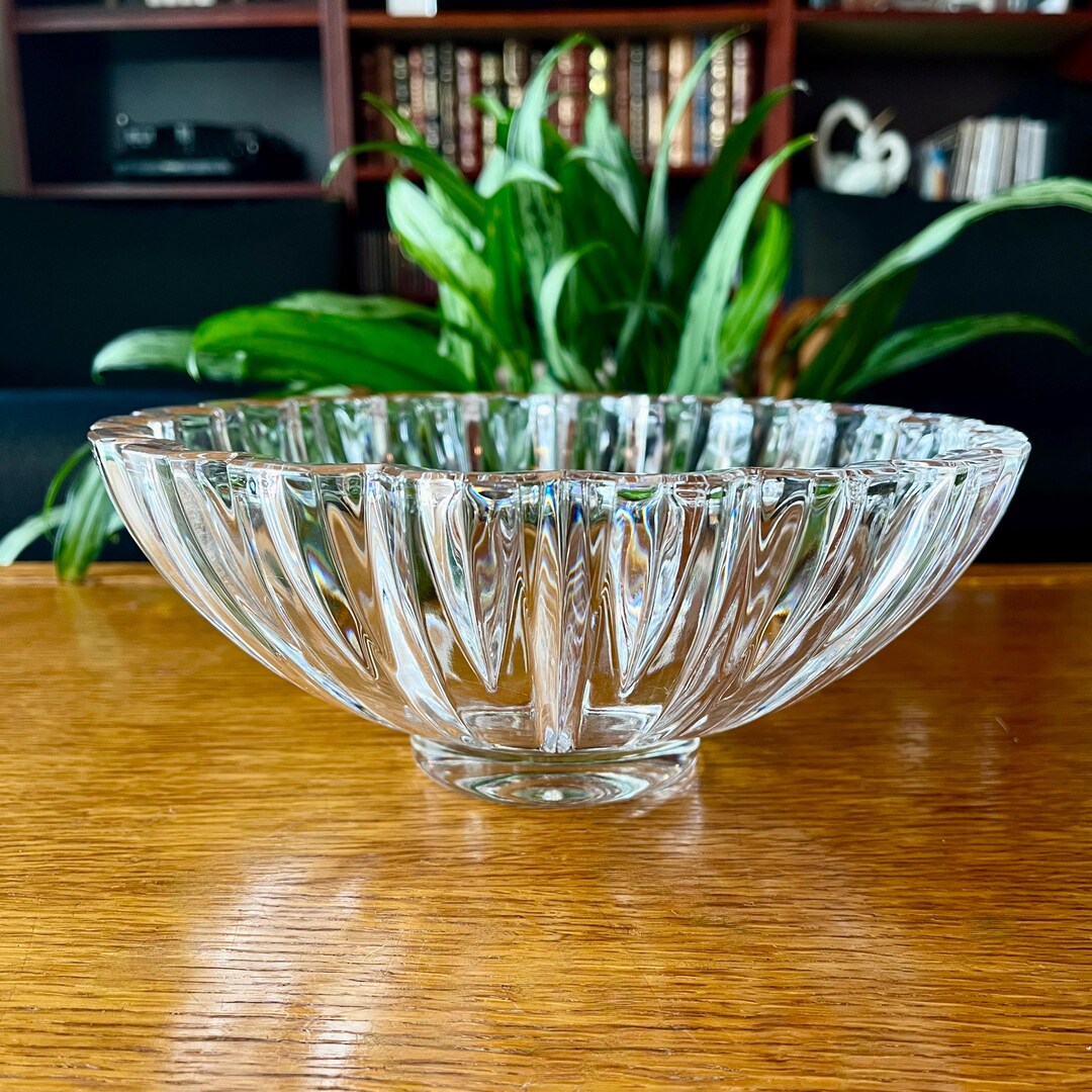 Vintage Villeroy and Boch! "tondo" Pattern 9" Crystal Centerpiece or ...