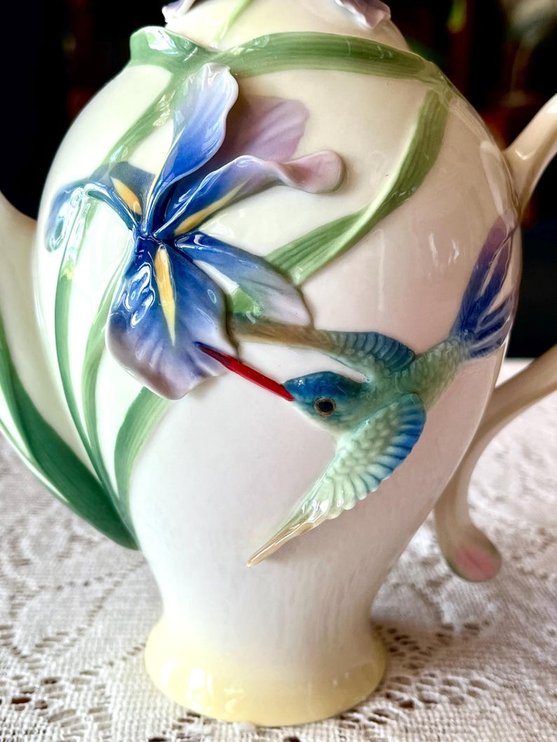 Vintage Franz Collection "long Tail Hummingbird" Collectible Porcelain ...