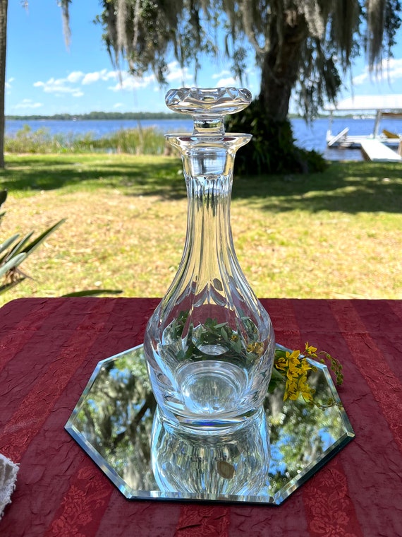 Vintage Atlantis Crystal portugal Decanter With Stopper - Etsy