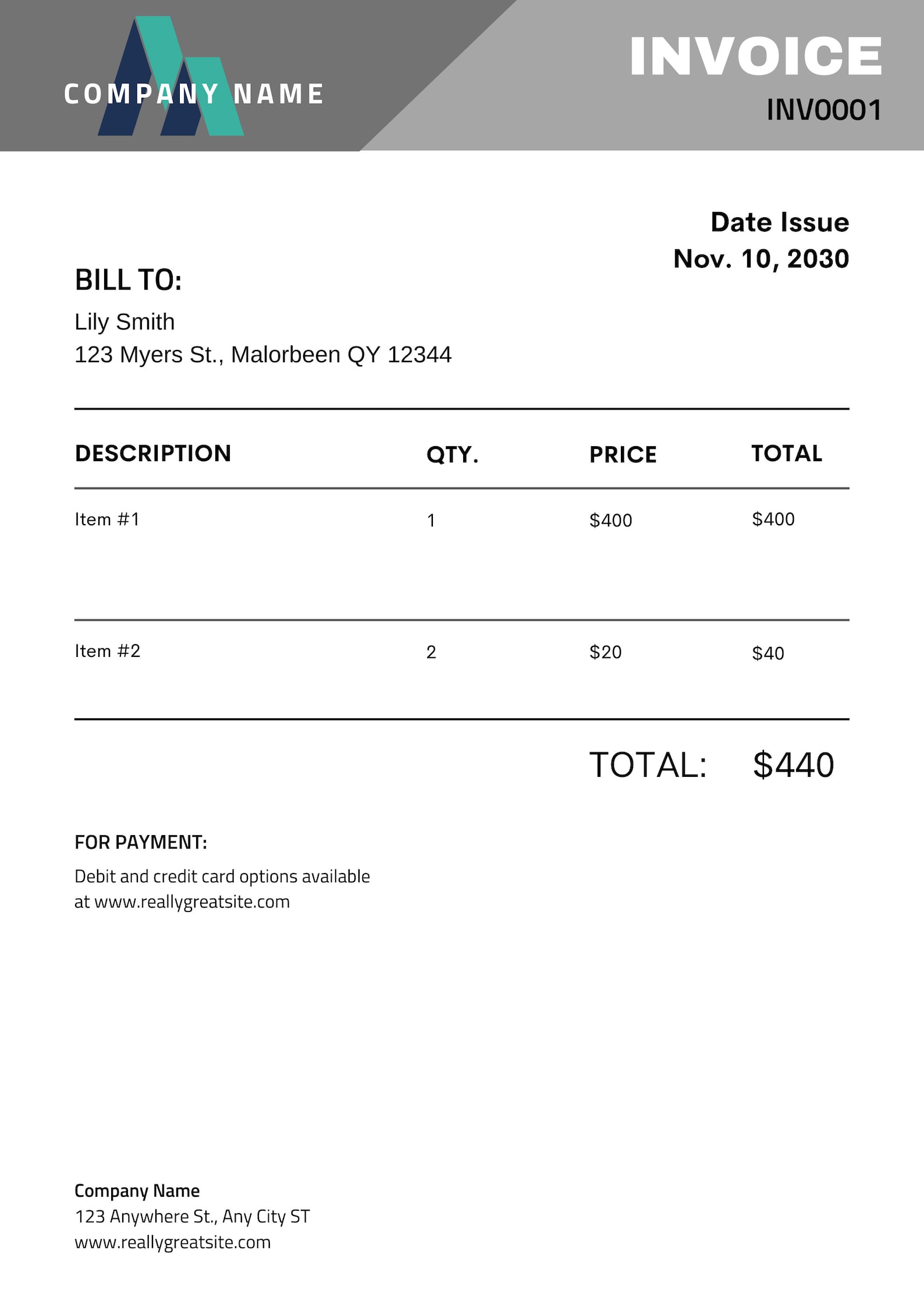 Receipt Template Editable Invoice Printable Invoice | Etsy