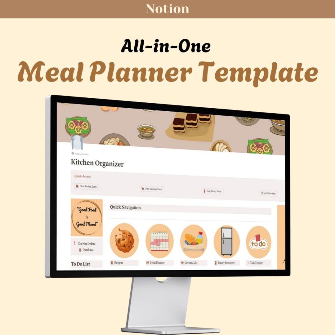 1.0 Complete Meal Planning Template for Notion: Weekly Planner, Grocery ...