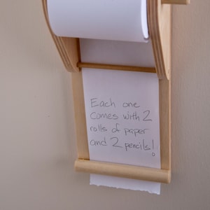 Retro Shopping List Holder | Handmade Kitchen Organizer | Grocery List ...