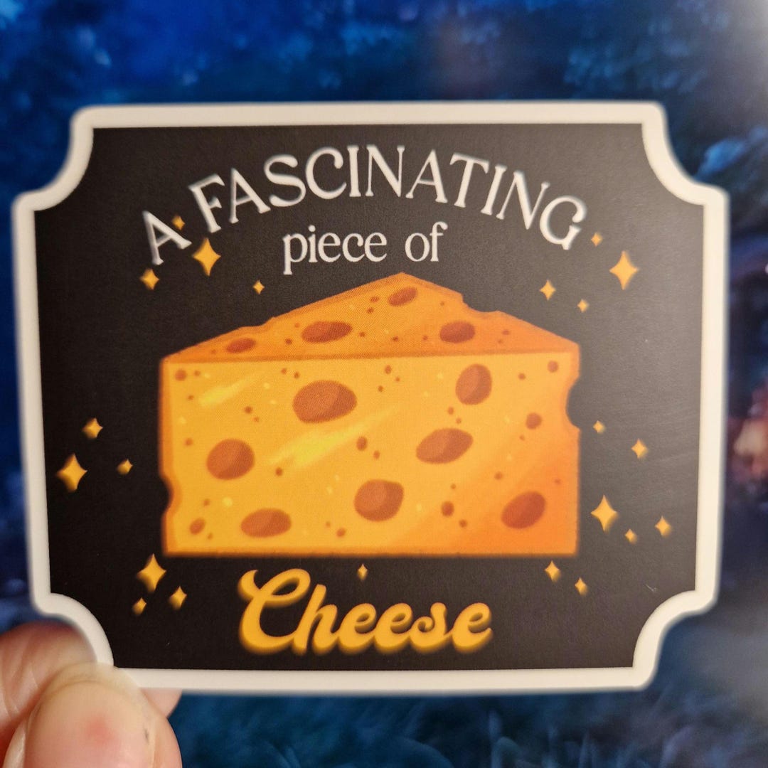 A Fascinating Piece of Cheese - Book Sticker - Etsy