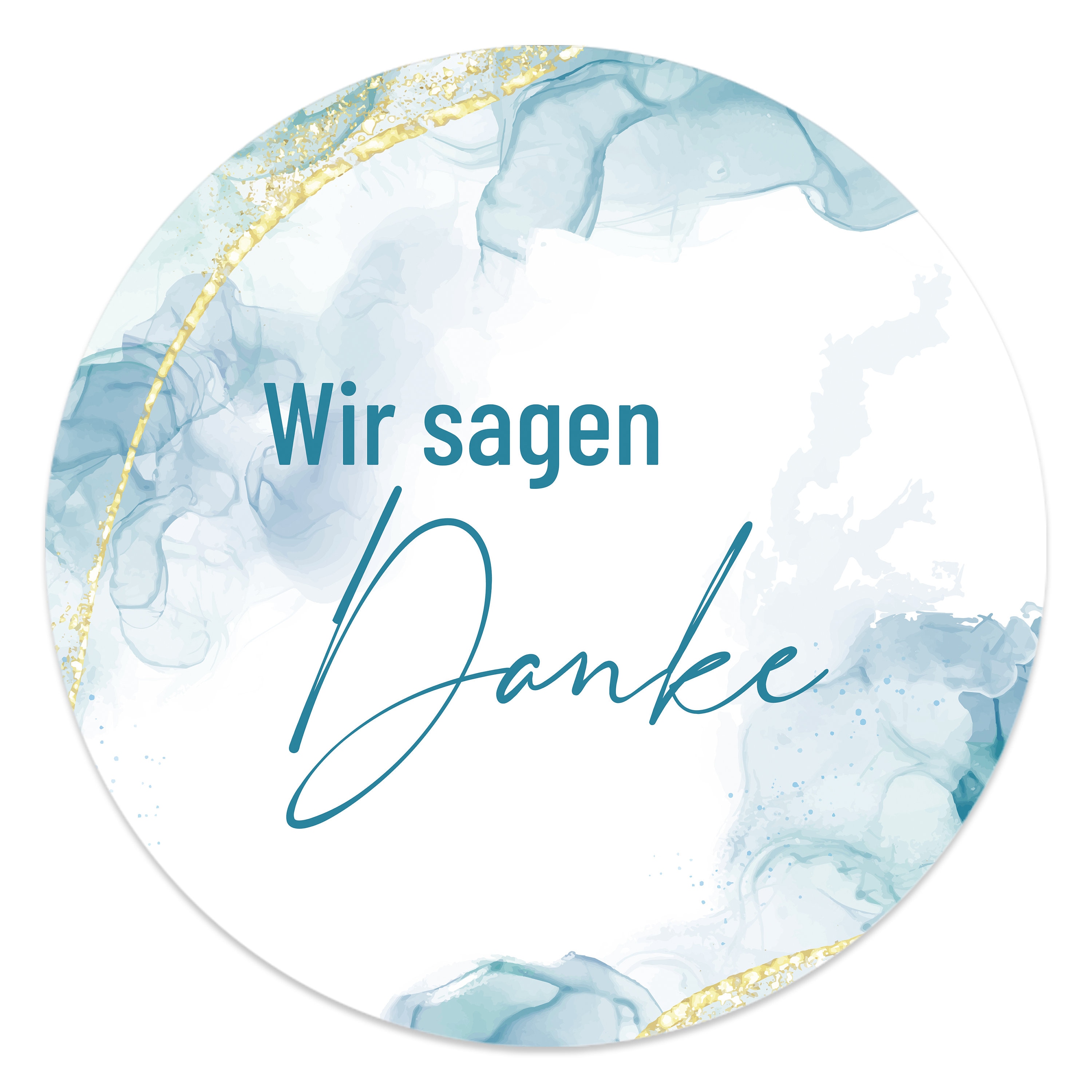 Danke Aufkleber rund 4,5 cm - Wir sagen Danke Sticker ideal für ...