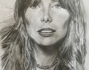 Joni Mitchell Pencil Drawing (signed Print) - Etsy