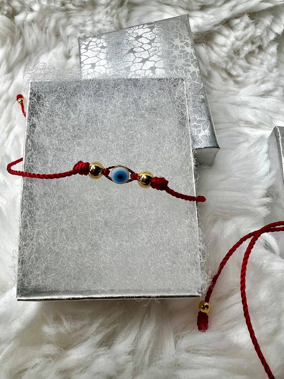 Evil Eye Red Bracelet Red String Bracelet Hand Made in Mexico Dainty ...