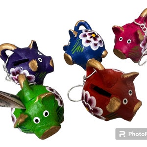 Mexican Puerquito Key Chain | Mexican Piggy Bank | Clay Piggy Bank - Etsy