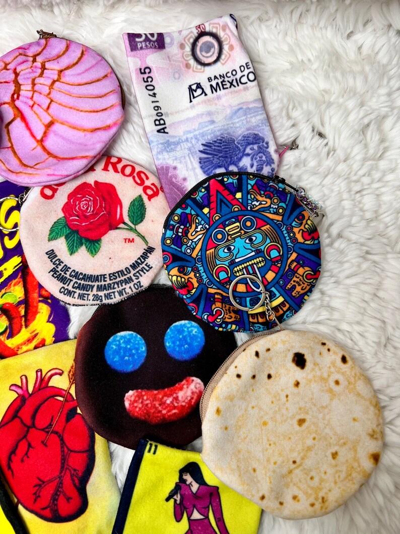 Loteria Coin Purse | Mexico Coin Purse | Conchita, Tortilla, Nopal Coin ...