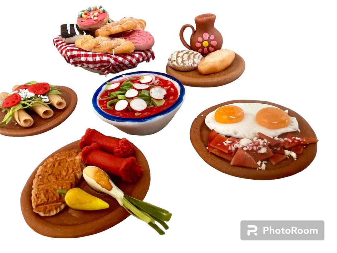 Mini Food Plates | Dia De Los Muertos Mini Altar Food | | Mini Comida ...