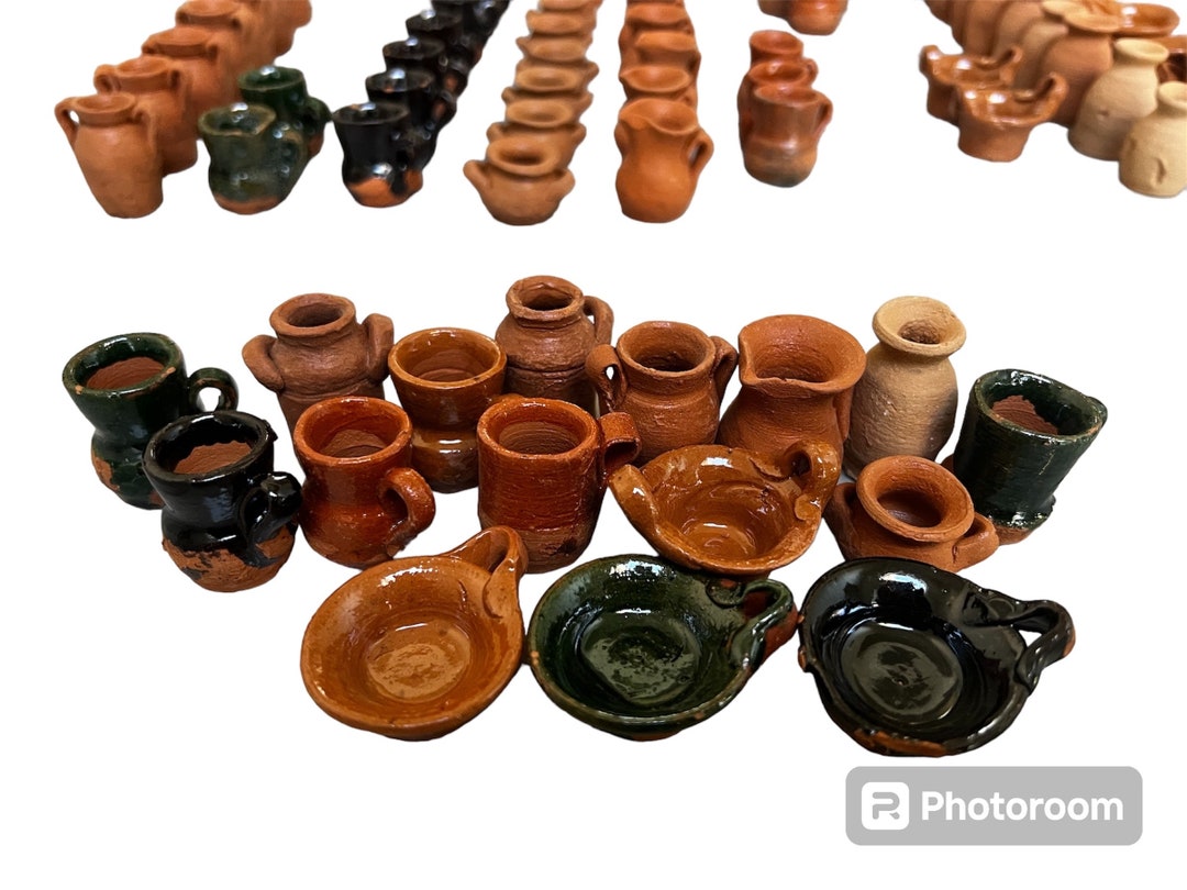 Mini Mexican Pottery Sets Mini Mexican Trastecitos Set Ofrenda Decor ...