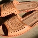 Women's Leather Mountaineer Slippers, Openwork, Natural, Highlander ...