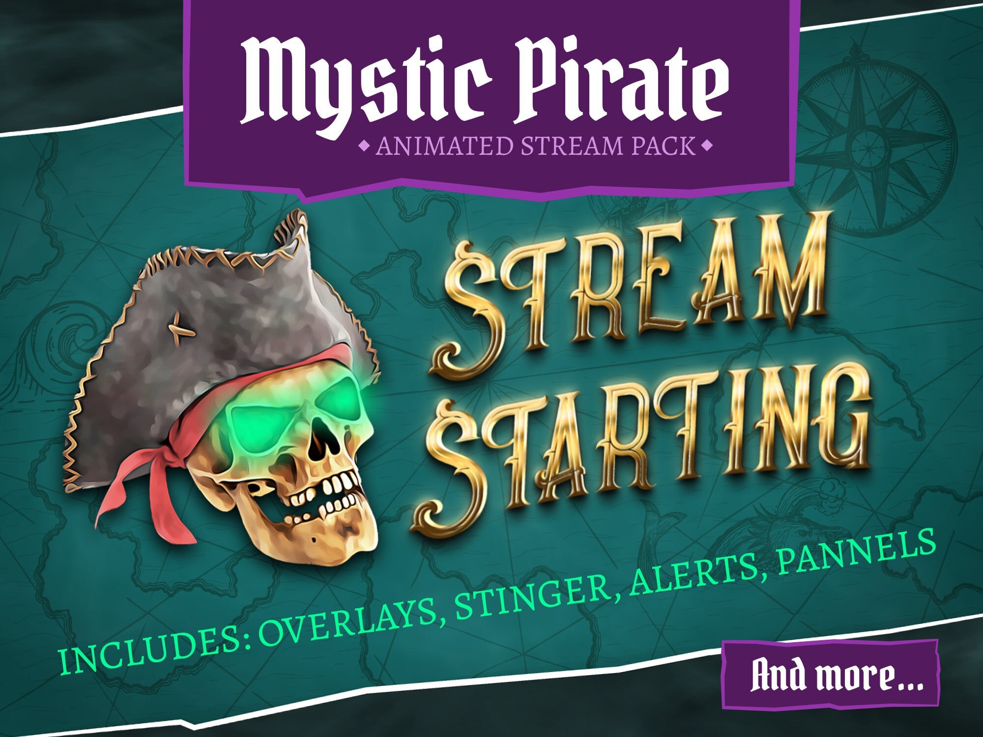 Mystic Pirate Animated Stream Pack - Etsy
