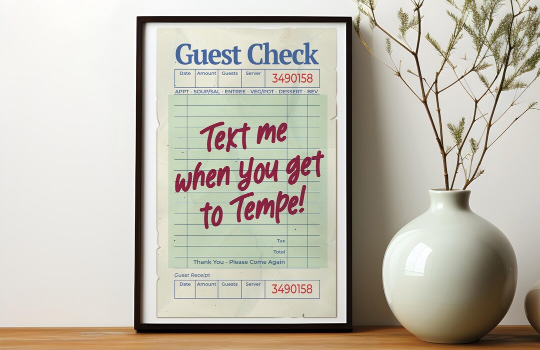 Tempe Arizona Art Print | Tempe Wall Art | College Dorm Art Print ...