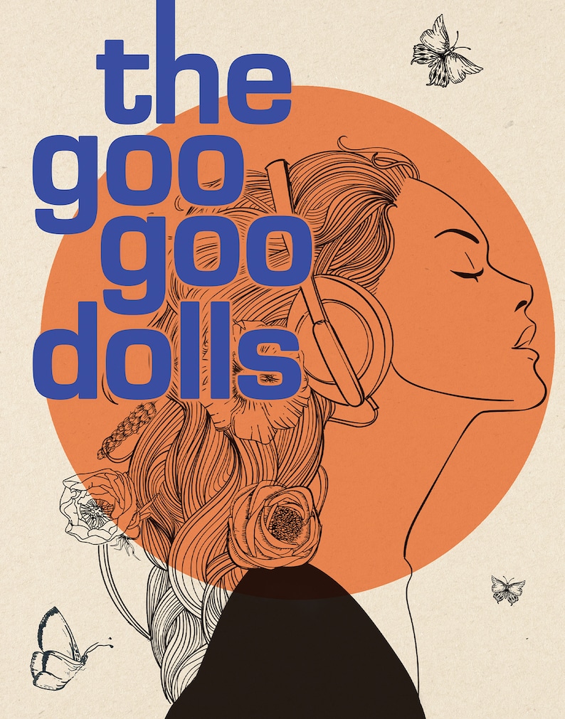 The Goo Goo Dolls Concert Poster Goo Good Dolls Tour Poster Retro Band ...
