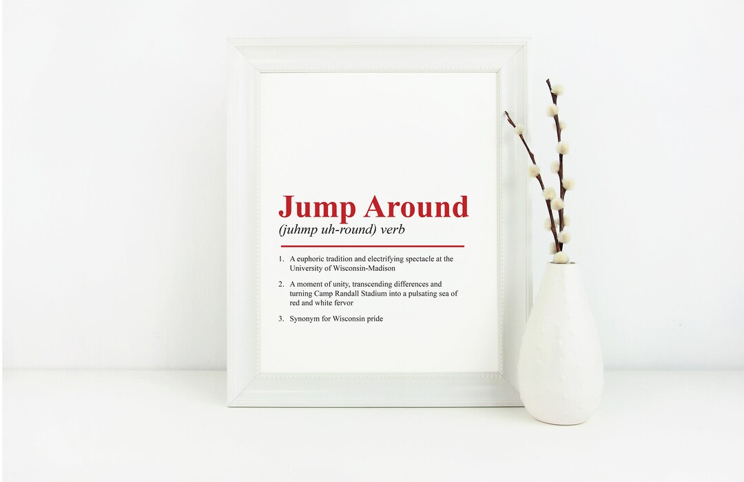 University of Wisconsin Jump Around Instant Art Print UW Madison ...