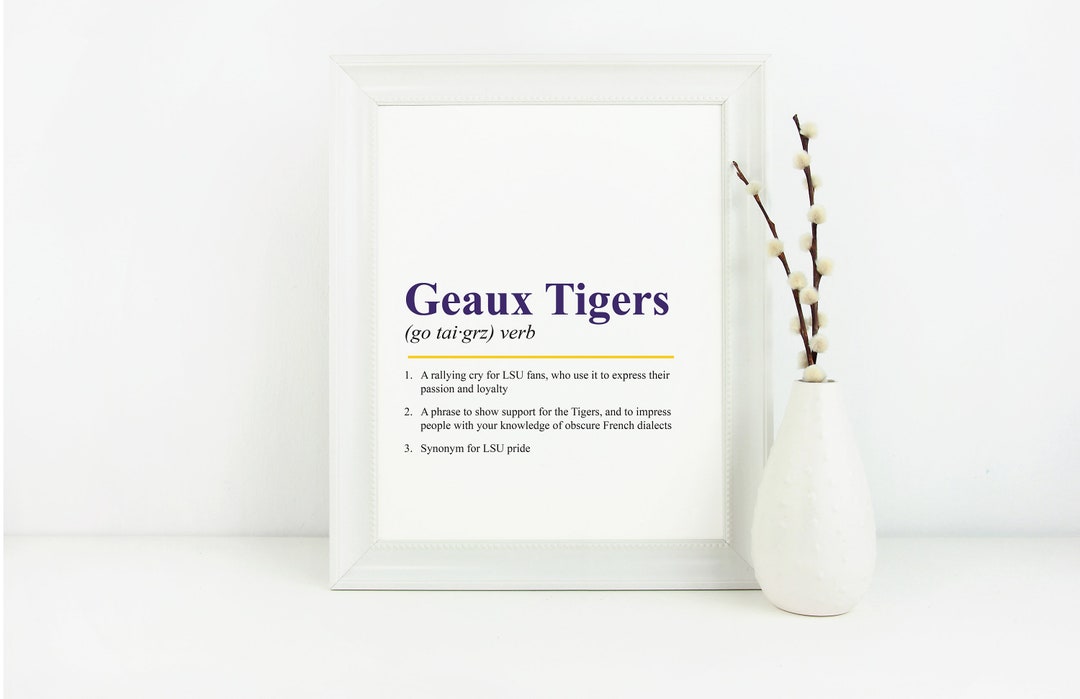 Louisiana State University Geaux Tigers Instant Art Print LSU Tigers ...