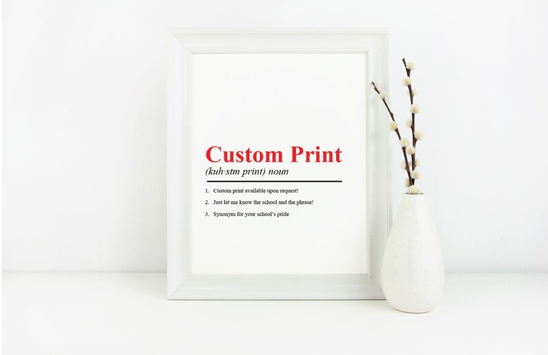 Custom College Dictionary Print - Etsy