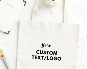 Custom Logo Tote Bag | Etsy