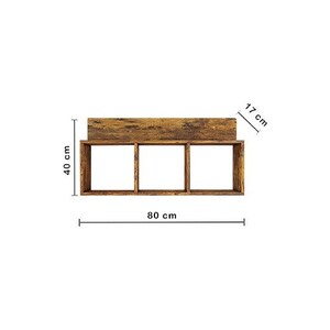 Wall Shelf Three Section Shelf Rustic Shelf Wooden Shelf Bookcase Shelf ...