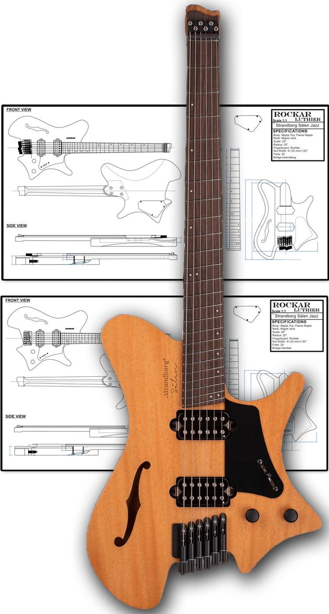 Plans/blueprints for Luthier, Style SS Jazz Custom - Etsy