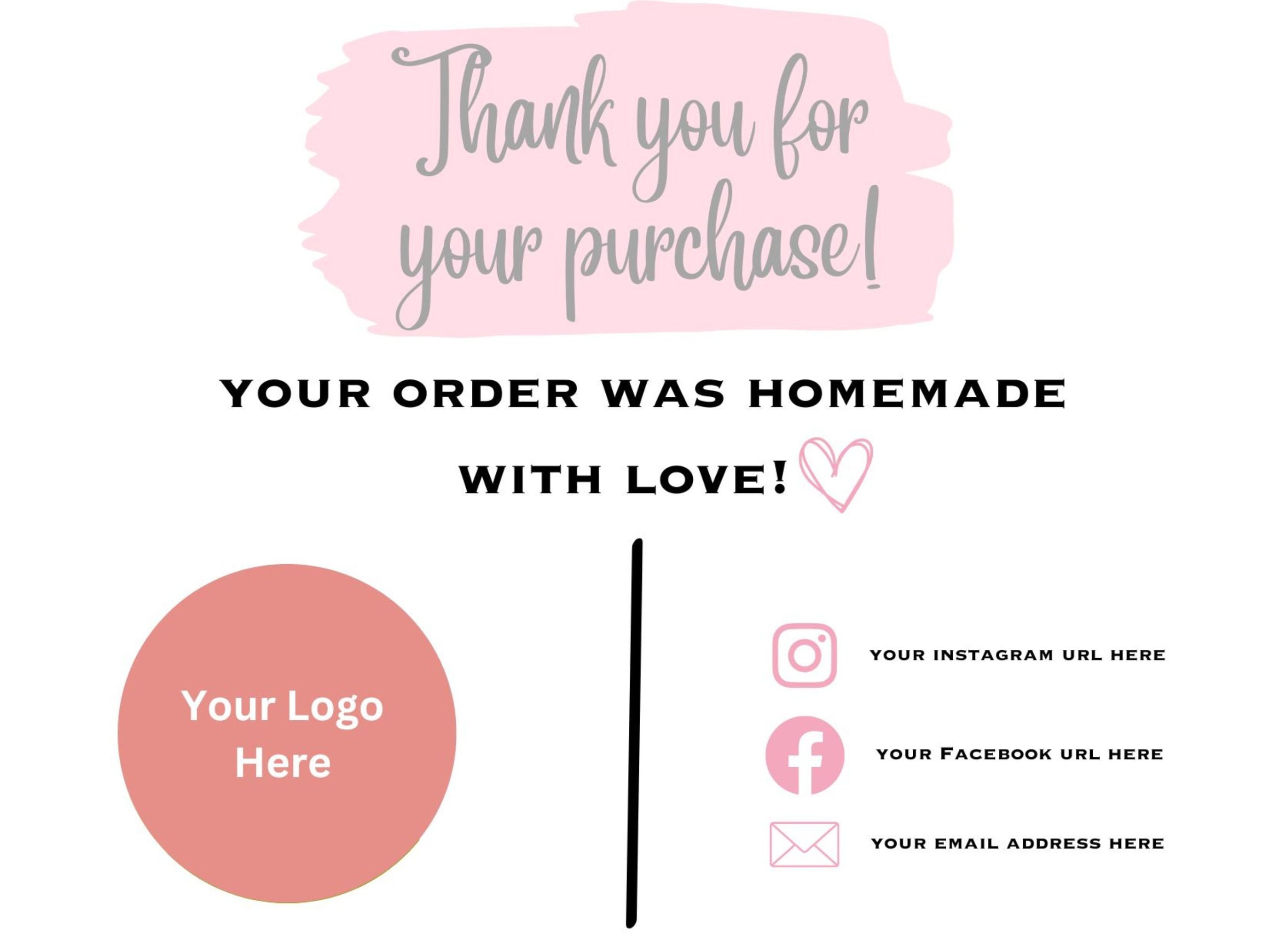 Editable Canva Business Thank You Card Template Etsy