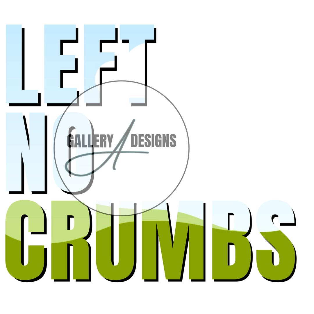 Editable Canva Frame - LEFT NO CRUMBS - Backdrop Included - Etsy