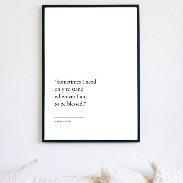 Mary Oliver Wall Art Etsy