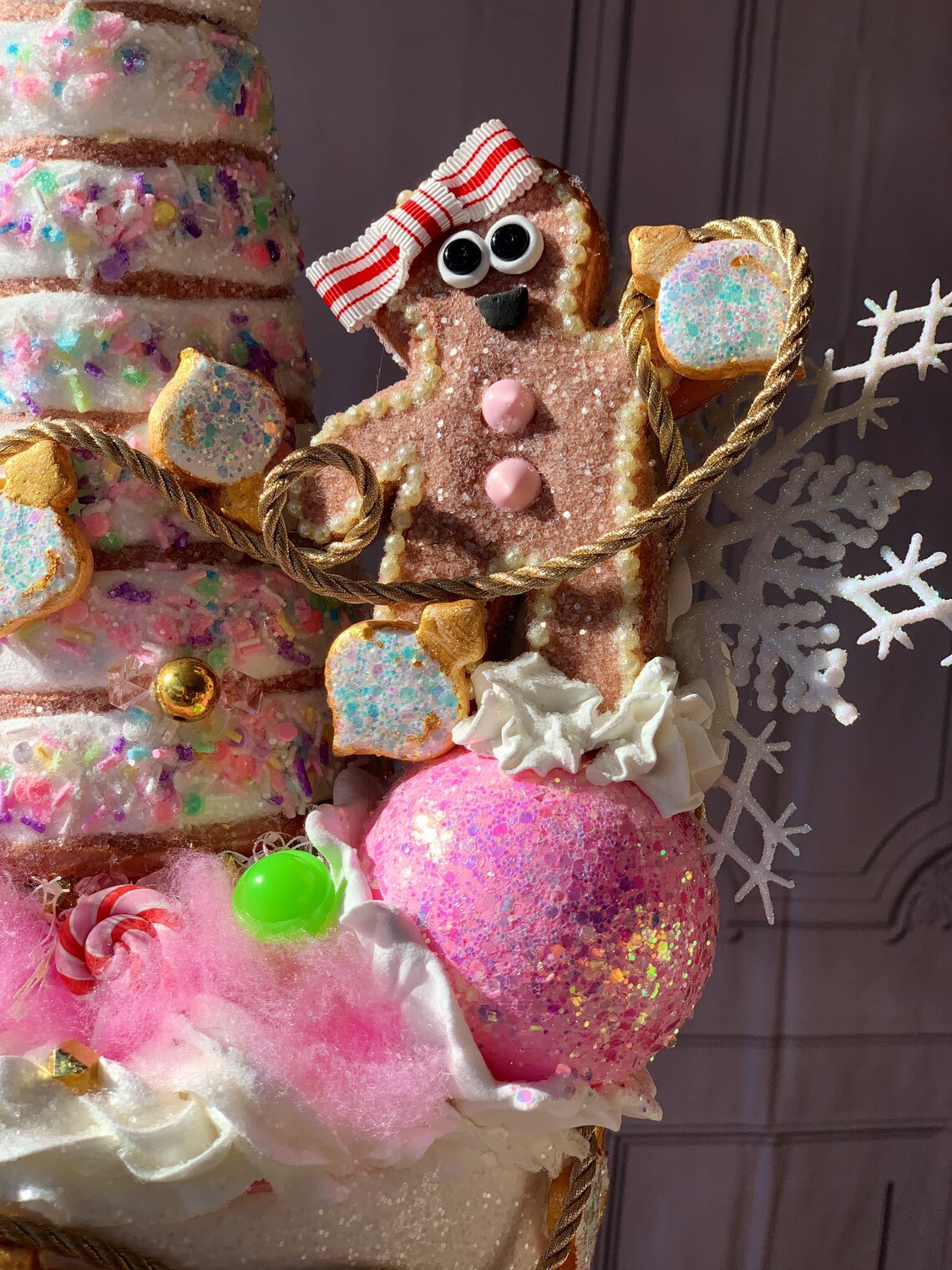 Fake Christmas Cake, Gingerbread Fake Cake, Christmas Cake, Centerpiece ...