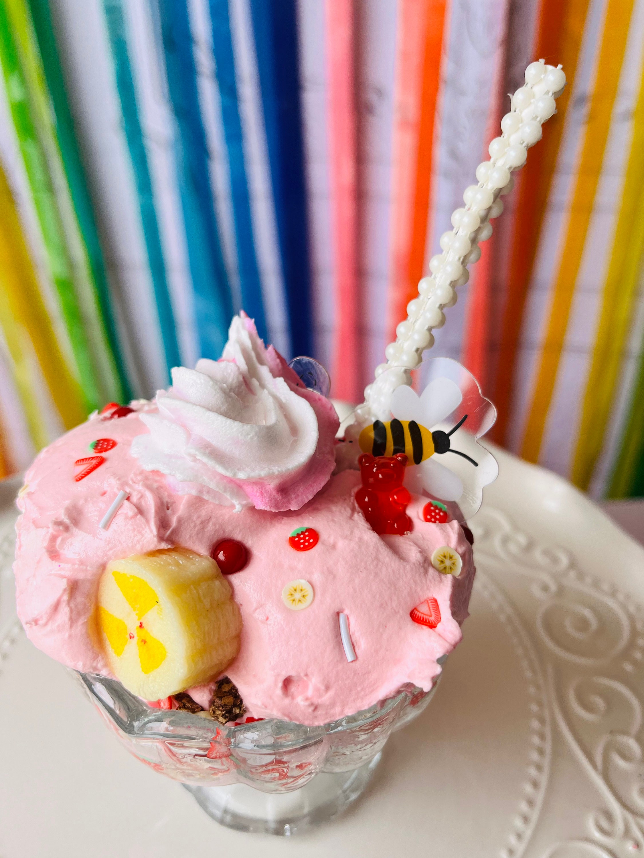 Mini Strawberry Sundae Sundae Pink Sundae Party Décor - Etsy