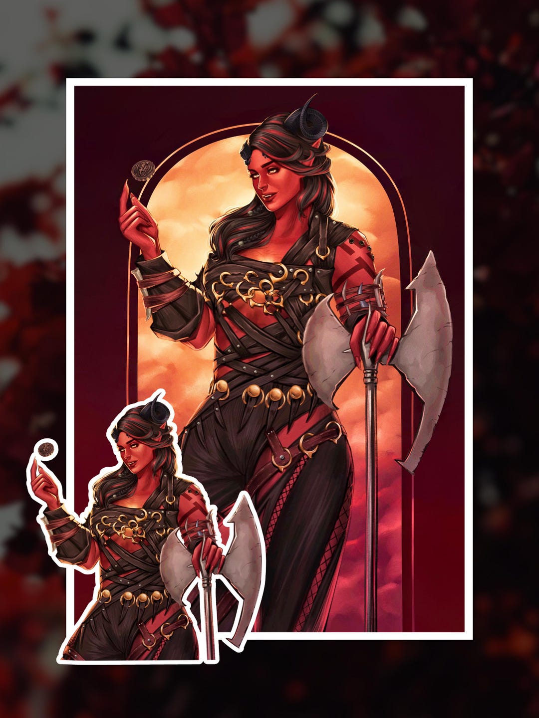 Baldur’s Gate 3 (BG3) - Karlach - Print or Sticker - Etsy