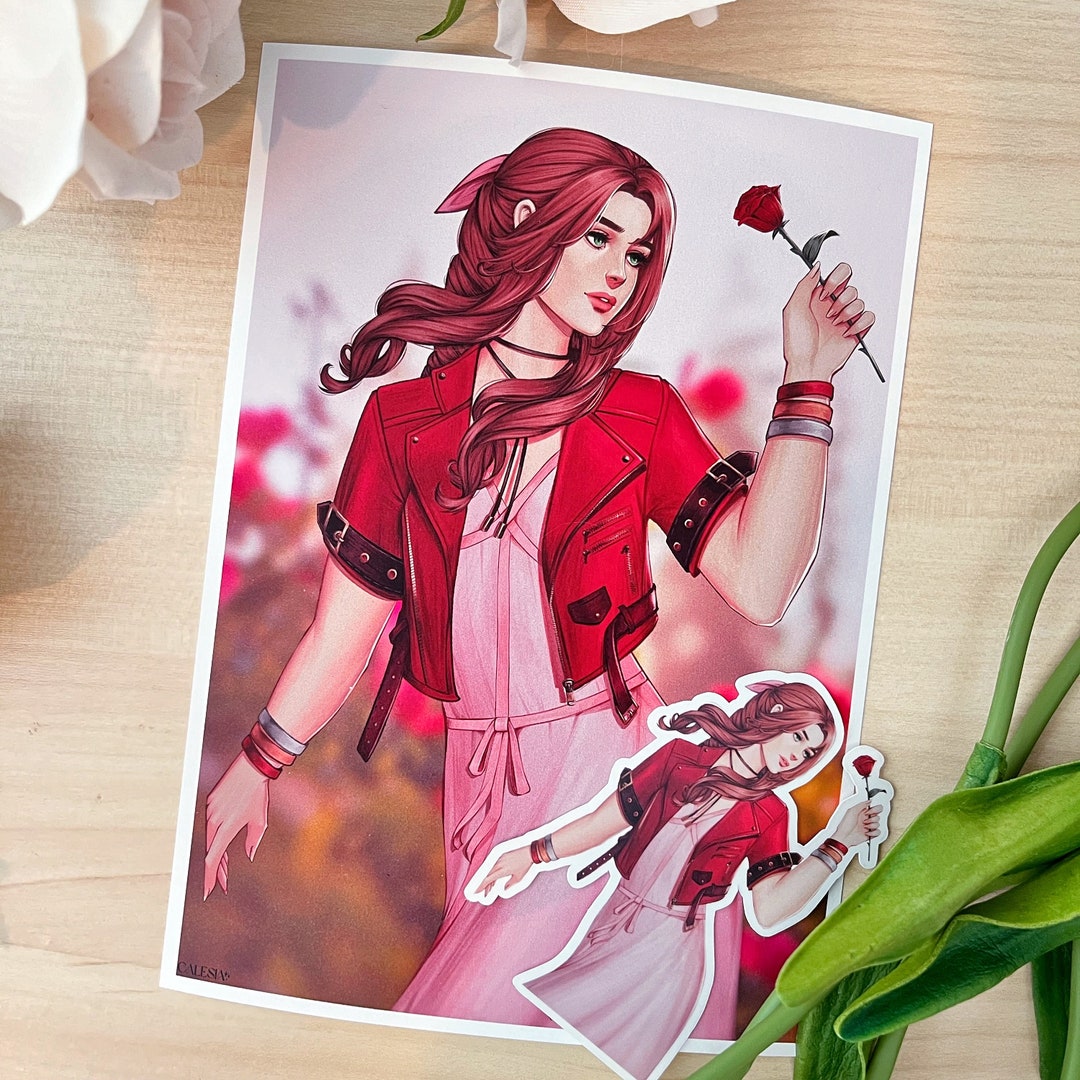 Final Fantasy VII - Aerith Gainsborough - Print or Sticker - Etsy