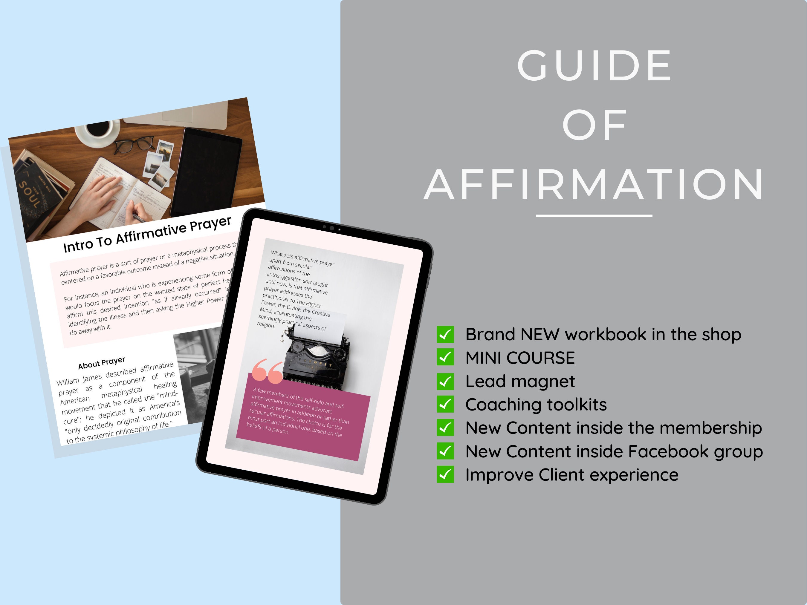 Playbook Guide to Affirmations Editable Canva Template Life Coaching ...