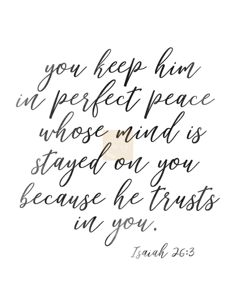 Isaiah 26:3 Digital Download Print - Etsy
