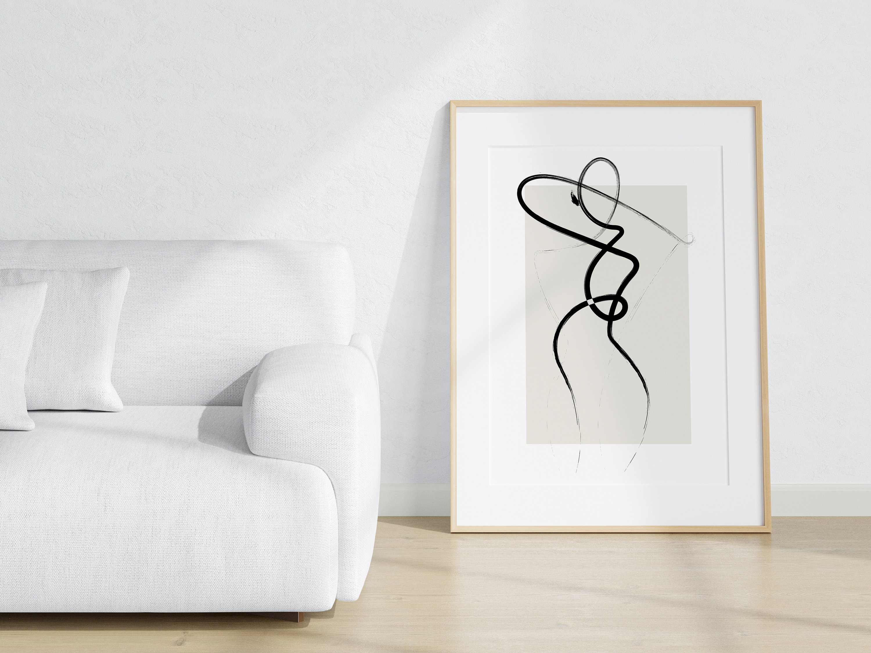 Bohemian Body One Line Art, Girl Body Print, Line Art Draw, Abstract ...