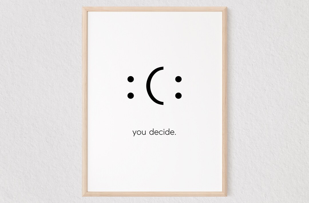 You Decide Printable Quote Poster, Minimalist Typography Print for Home ...
