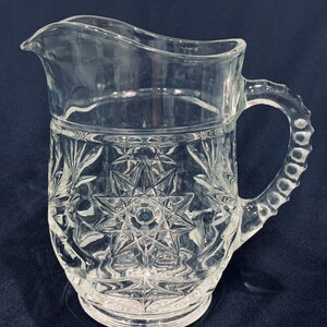 1960’s Anchor Hocking Prescut/star of David Small/pint Pitcher With ...