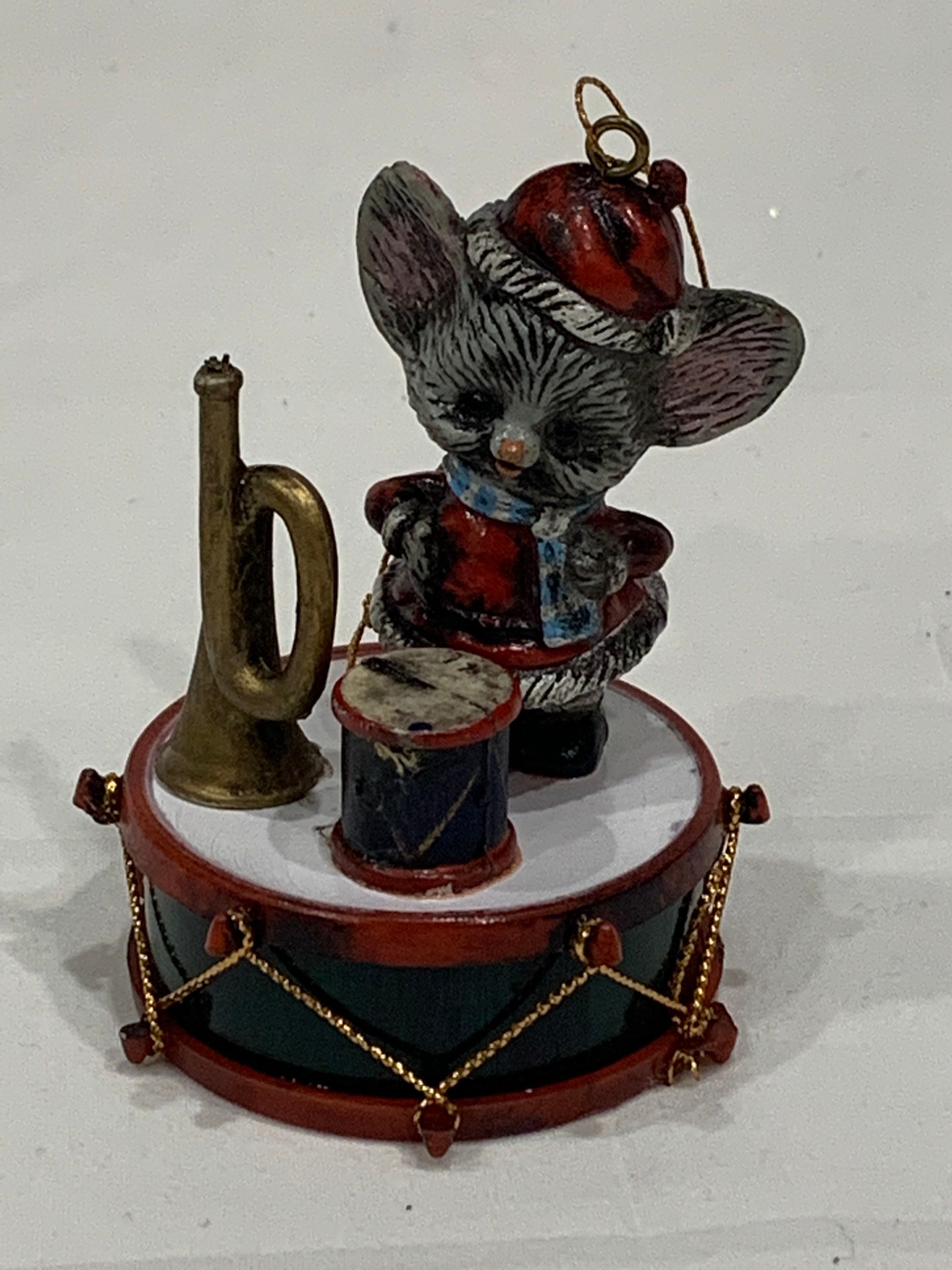 Vintage Musical Mouse With Trumpet & Drum Christmas Ornament - Etsy