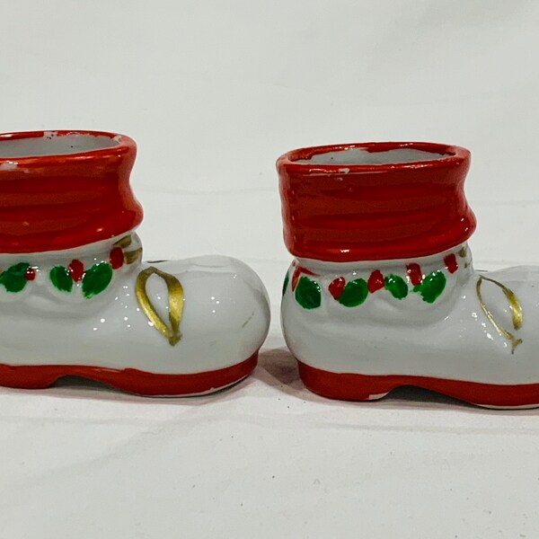 Ceramic Santa Boots - Etsy