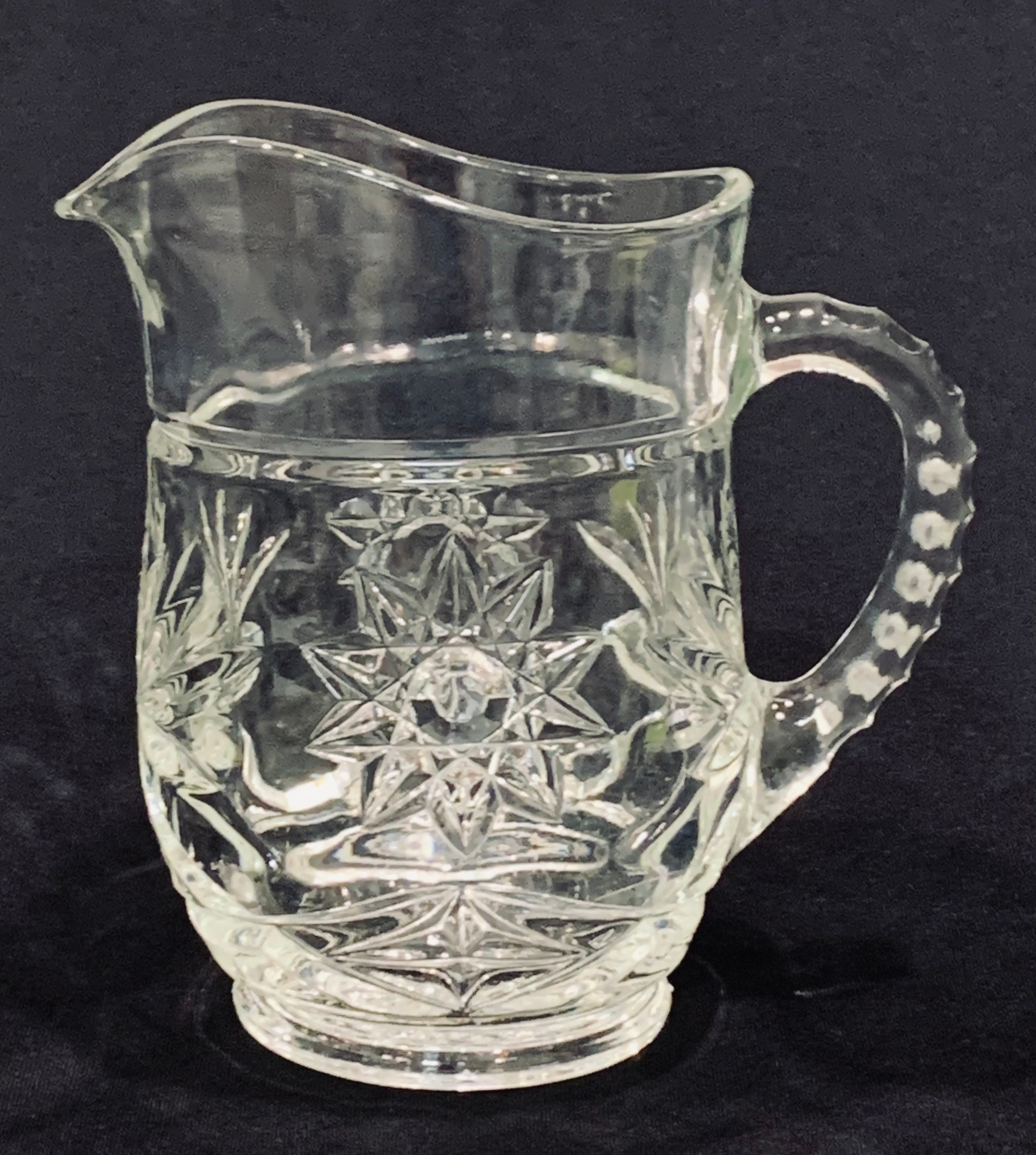 1960’s Anchor Hocking Prescut/star of David Small/pint Pitcher With ...
