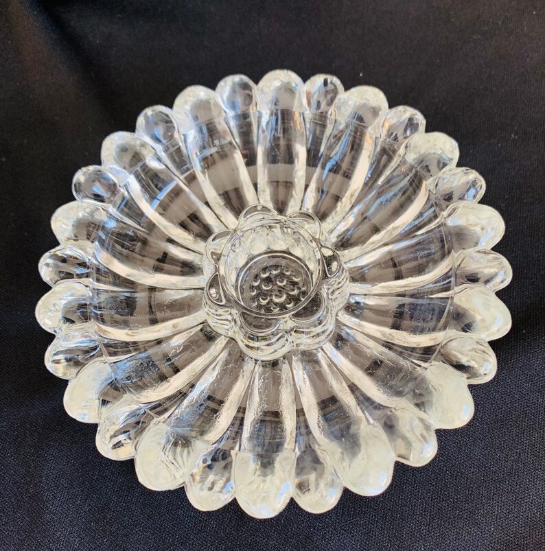 Hazel Atlas Daisy Petal Pressed Glass Candlestick Holders. Set - Etsy