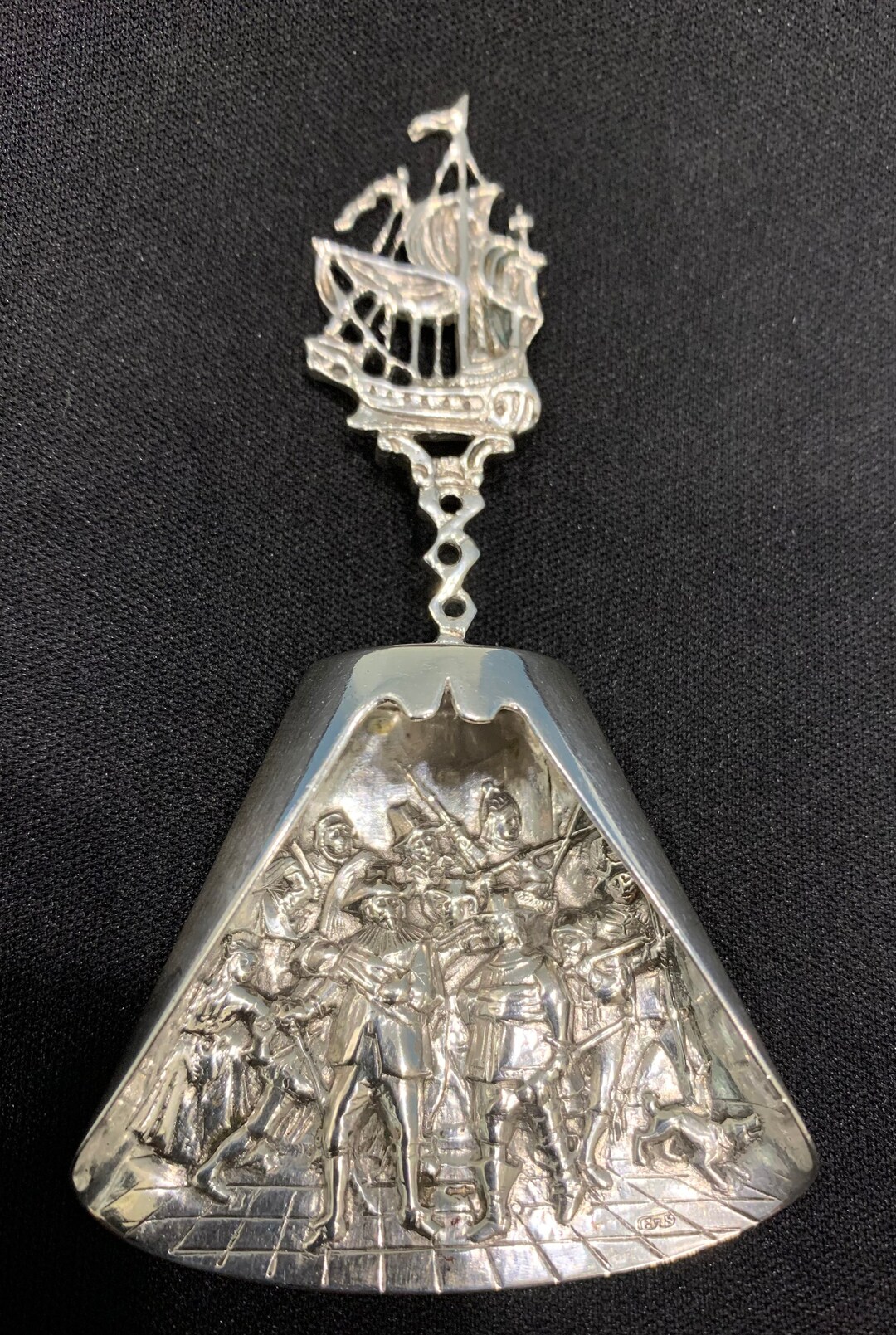 Antique Dutch Sterling Silver Sugar Spoon by Gerardus Schoorl - Etsy