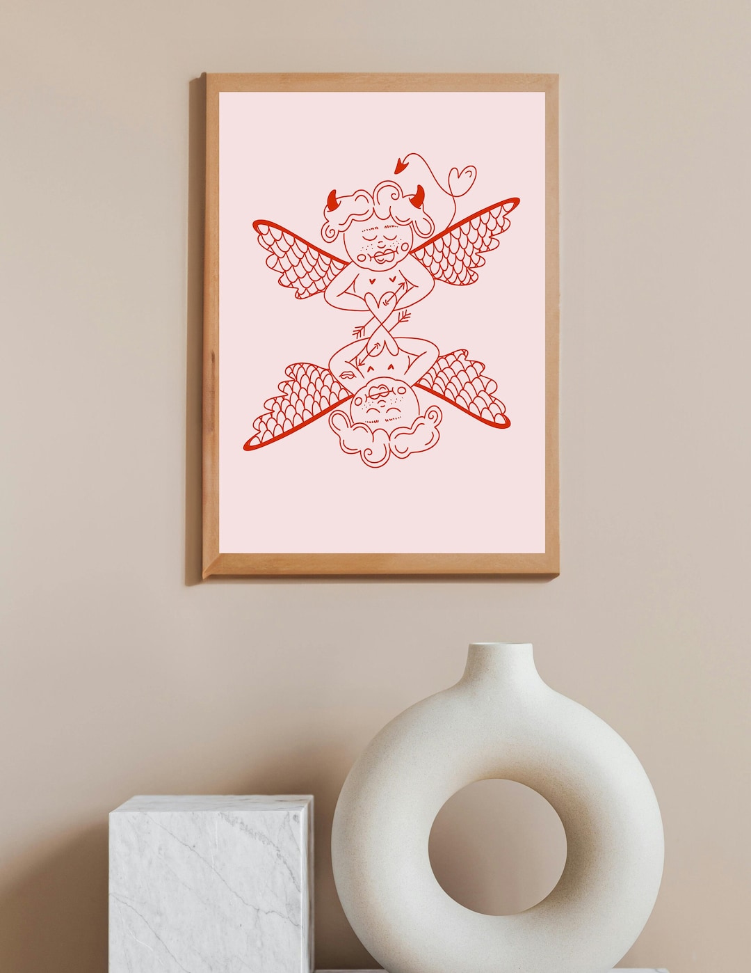 Angel Vs Devil, Printable Wall Art, Digital Download - Etsy